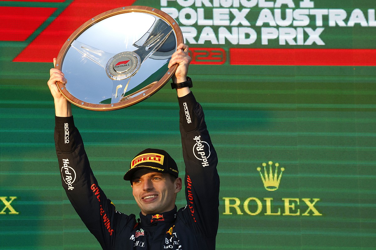 F1 Australian GP: Verstappen wins from Hamilton after late red-flag mayhem