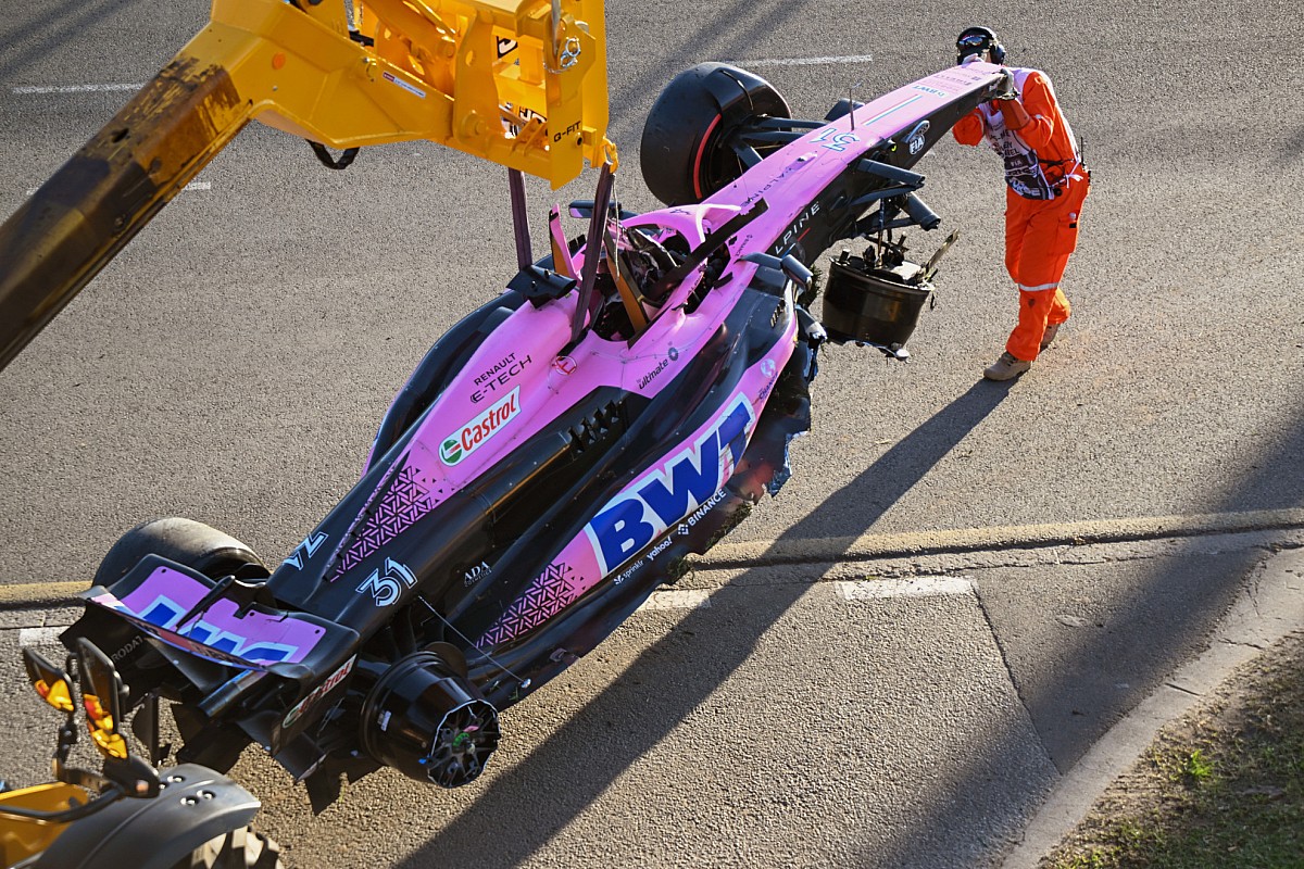 Melbourne F1 crash won't delay Alpine's Baku upgrade
