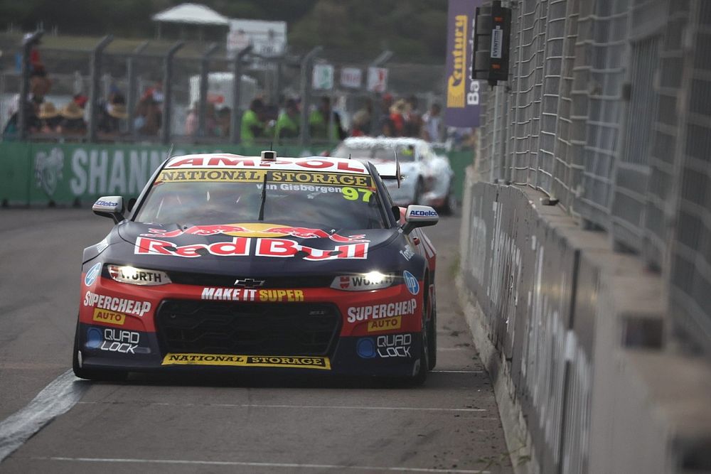 Newcastle Supercars: Van Gisbergen wins tense Sunday race
