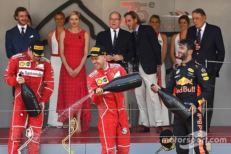 Monaco GP: Vettel uses strategy to topple Raikkonen for win