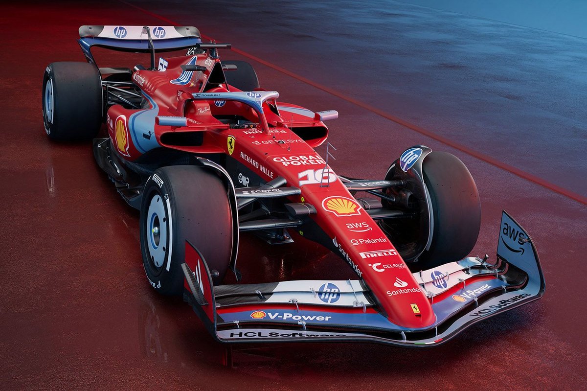 F1: Ferrari revela pintura vermelha e azul para o GP de Miami