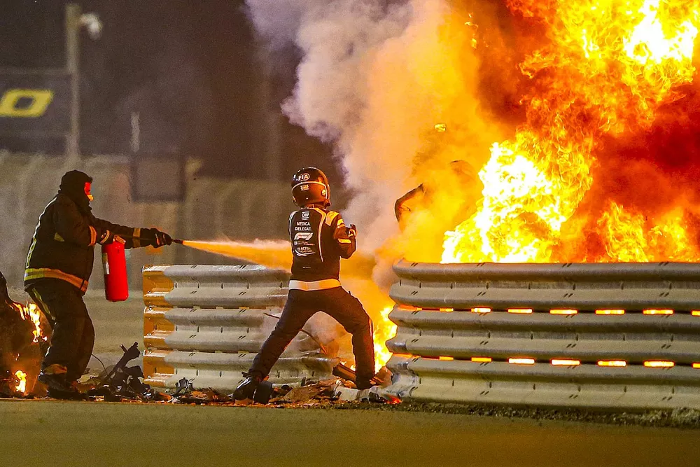 FIA reveals cause of Grosjean's fireball in Bahrain F1 crash