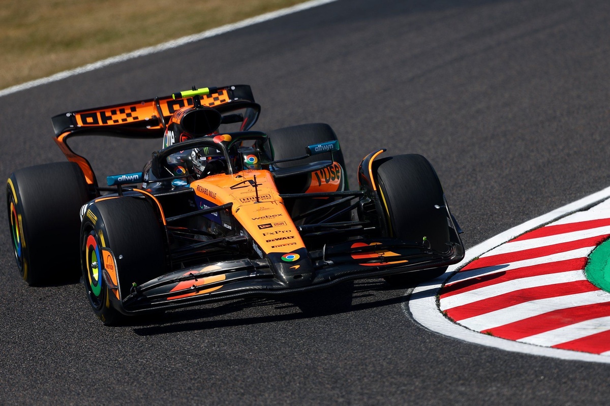 Norris supera a Piastri por 0s026 en la FP3 del GP de Japón de F1