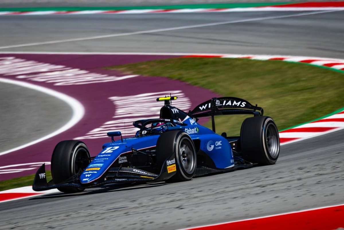 Colapinto arranca tercero el viernes de la F2 en Barcelona