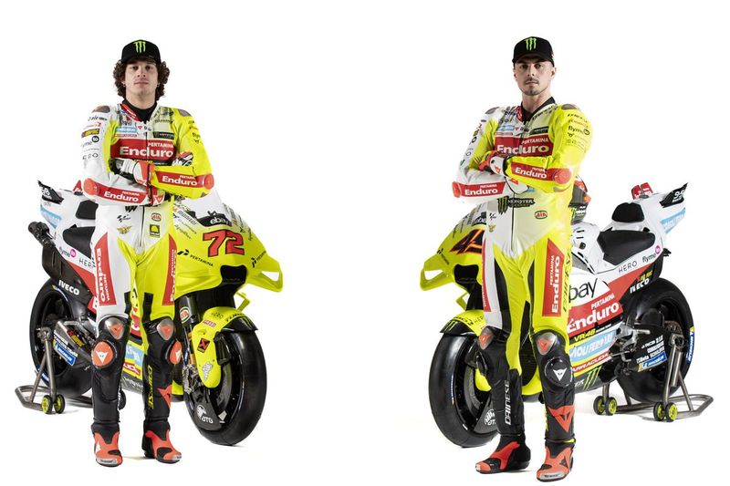 Fotogallery MotoGP | Le Ducati "fluo" della VR46 per Bezzecchi e Diggia