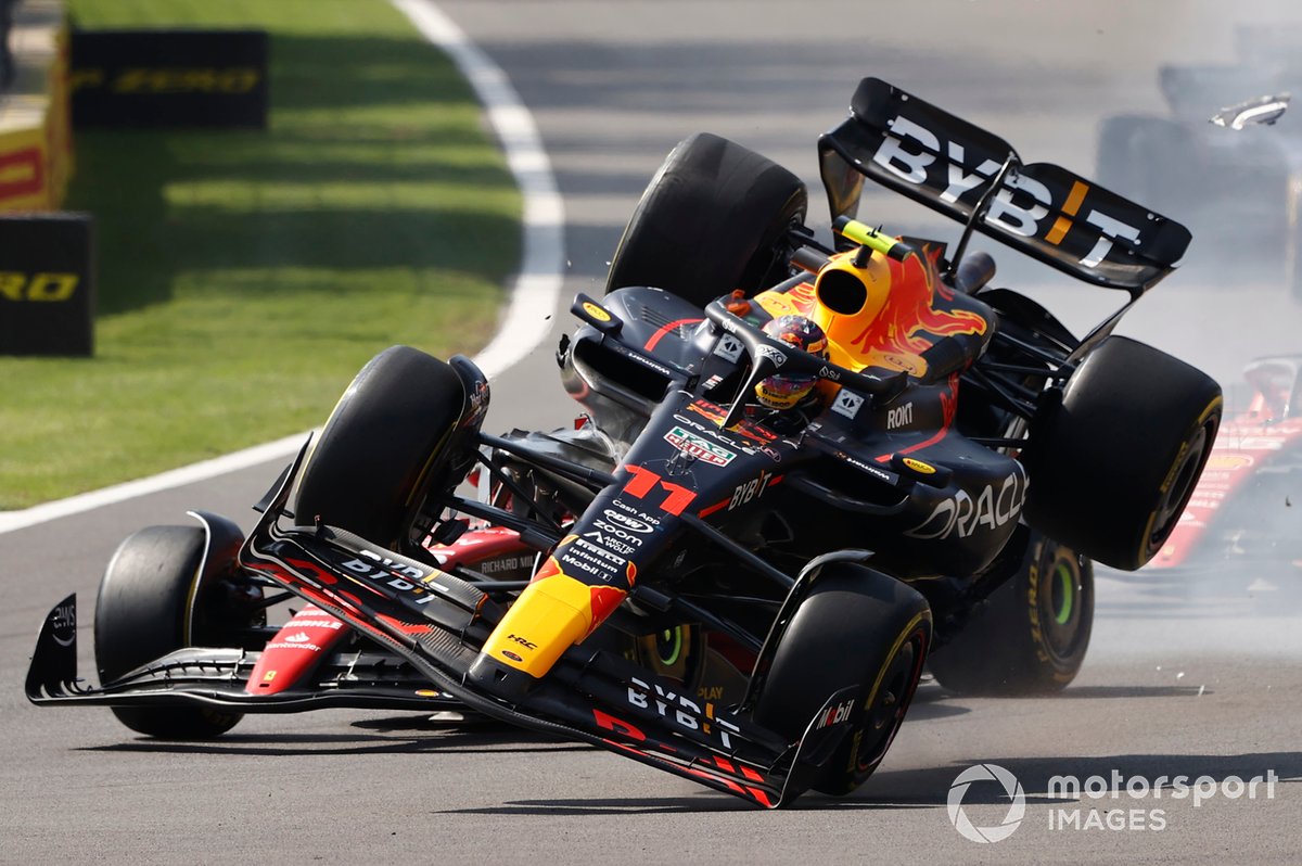 Galería: las fotos del accidente de Serio Pérez Fórmula 1