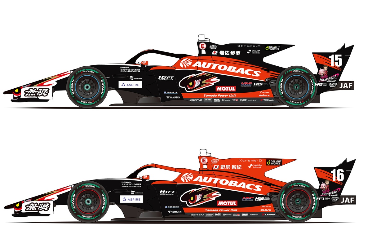 TEAM MUGEN 2025年スーパーフォーミュラ車両カラーリング スーパーフォーミュラ