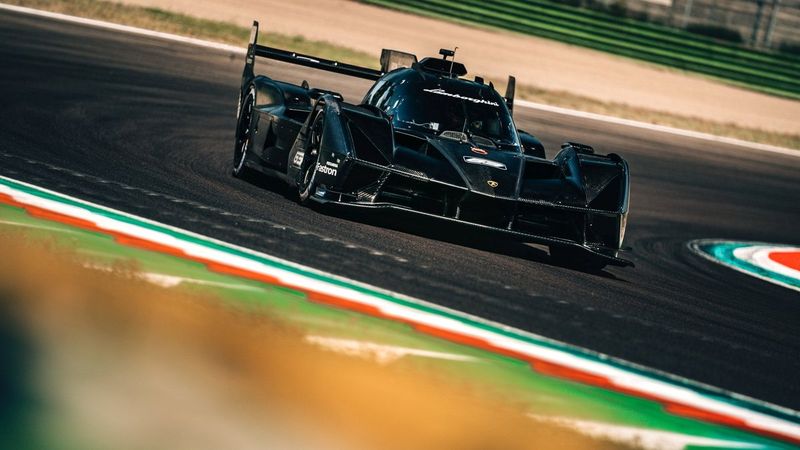 Lamborghini's LMDh car hits the track for the first time