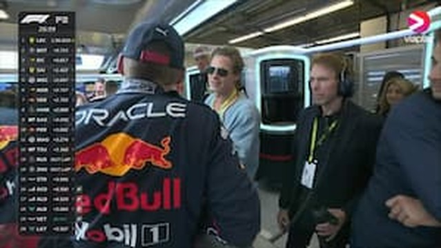 Max Verstappen ontmoet Brad Pitt in Red Bull-pitbox F1 Amerika ...